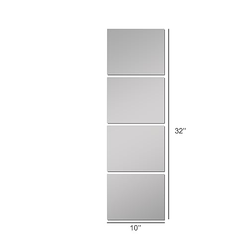Delma Wall Mirror(Glass, 10''x8''x 4PCS)-bufahuo-bushan