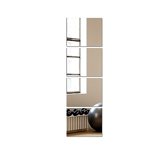 Delma Wall Mirror(Glass, 10''x8''x 4PCS)-bufahuo-bushan