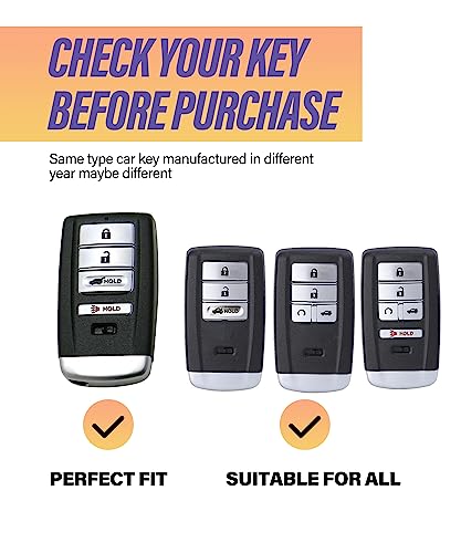 ESEWALAS Bling Car Key Fob Case,Car Key Fob Cover Key Case Shell,Car Remote Smart Key Protector Holder,TPU Key Case with Keychain Lanyard,Keyless Remote Key Fob Shell (for Acura a)