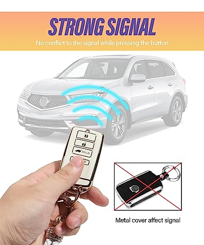 ESEWALAS Bling Car Key Fob Case,Car Key Fob Cover Key Case Shell,Car Remote Smart Key Protector Holder,TPU Key Case with Keychain Lanyard,Keyless Remote Key Fob Shell (for Acura a)