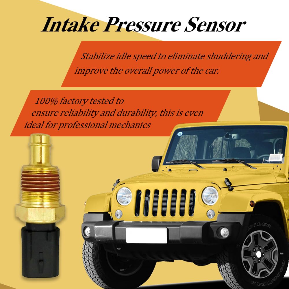 Zufoty Engine Coolant Temperature Sensor, Radiator Coolant Fan Switch, Water Temperature Sensor Compatible with Chrysler, Grand Cherokee, J-eep Wrangler, Durango, Replace OE# 5149077AB