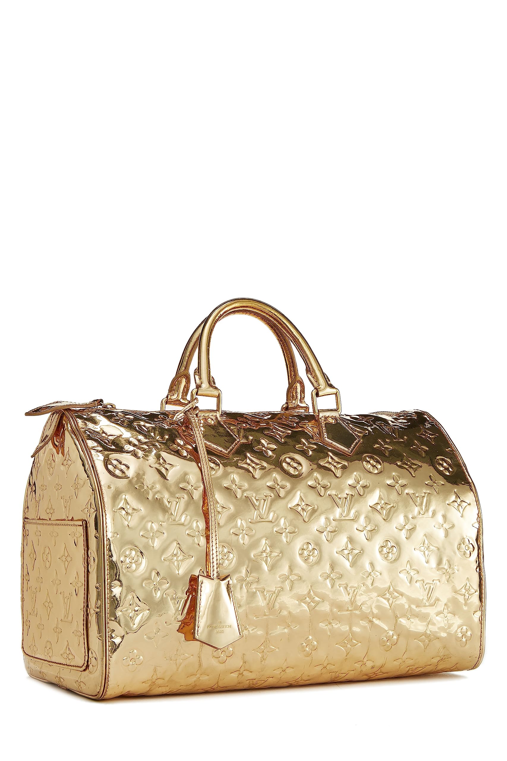 Louis Vuitton, Pre-Loved Gold Monogram Miroir Speedy 35, Gold