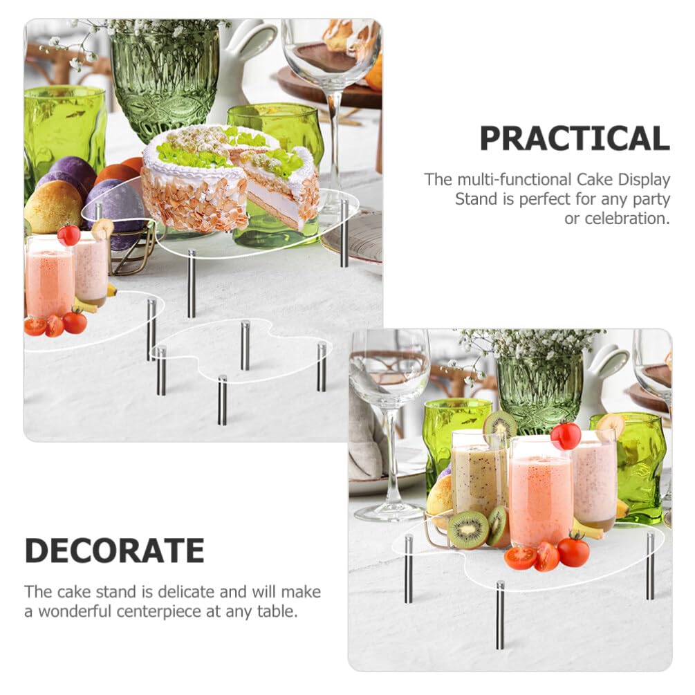 Abaodam 3pcs Cake Display Stand Clear Shelves for Display Toy Storage Stand Perfume Organizer for Dresser Food Stands for Display Party Acrylic Tiered Display Stand Tiered Shelf Organizer