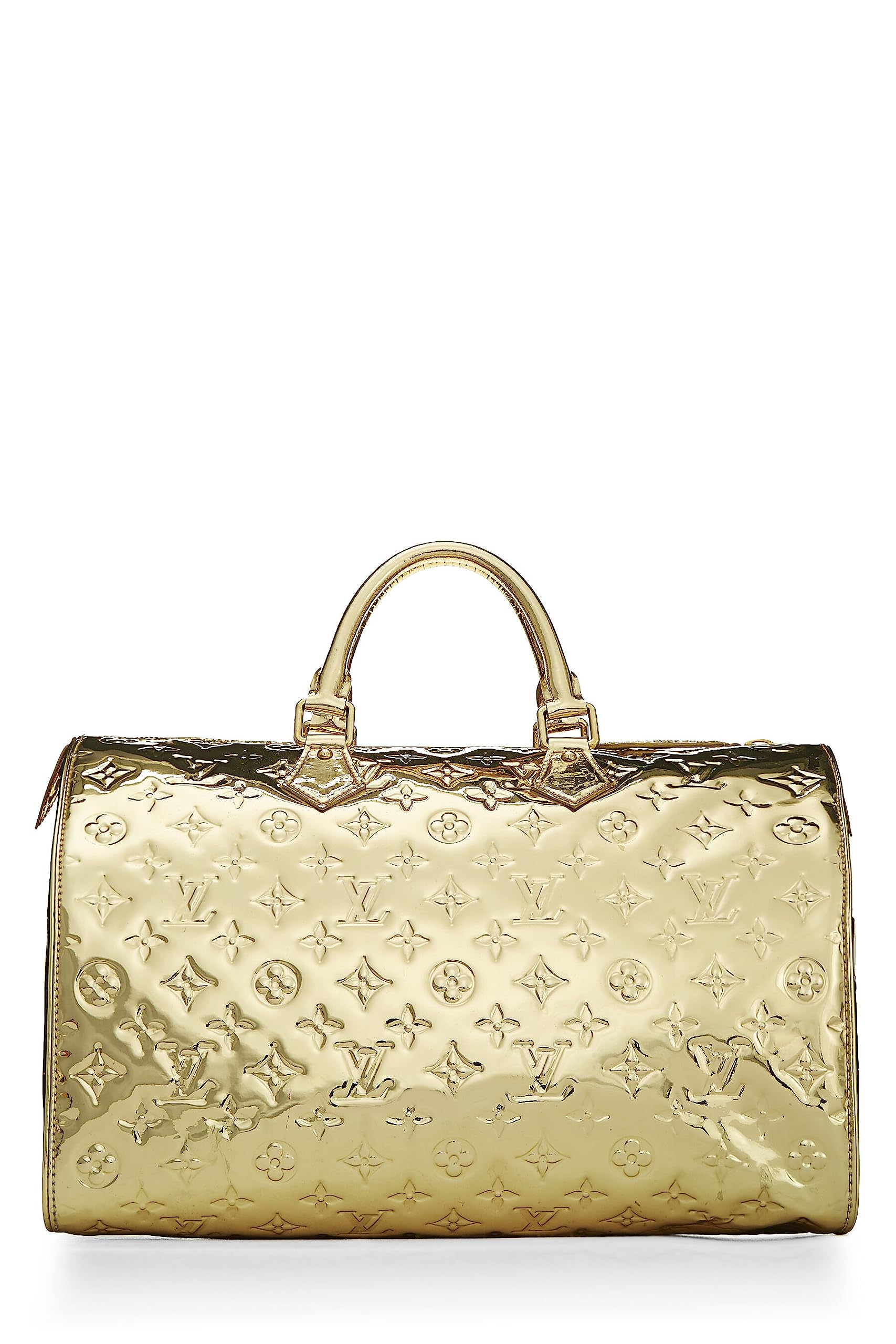 Louis Vuitton, Pre-Loved Gold Monogram Miroir Speedy 35, Gold