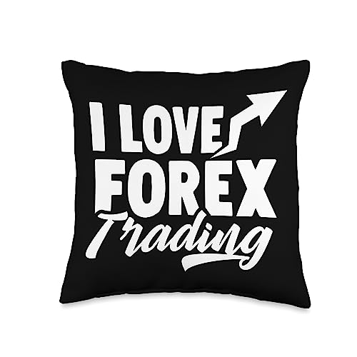 Investing Long Short Exchange Investor Financial I Love Forex Currency Trader Market Trade Throw Pillow, 16x16, Multicolor