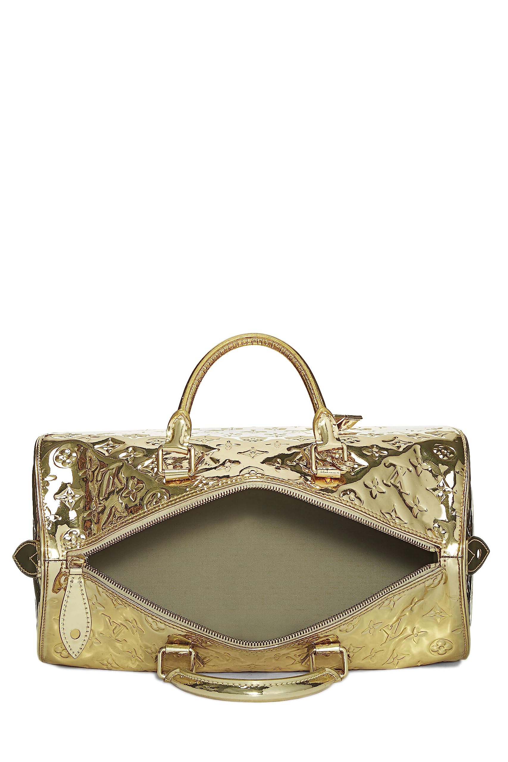 Louis Vuitton, Pre-Loved Gold Monogram Miroir Speedy 35, Gold