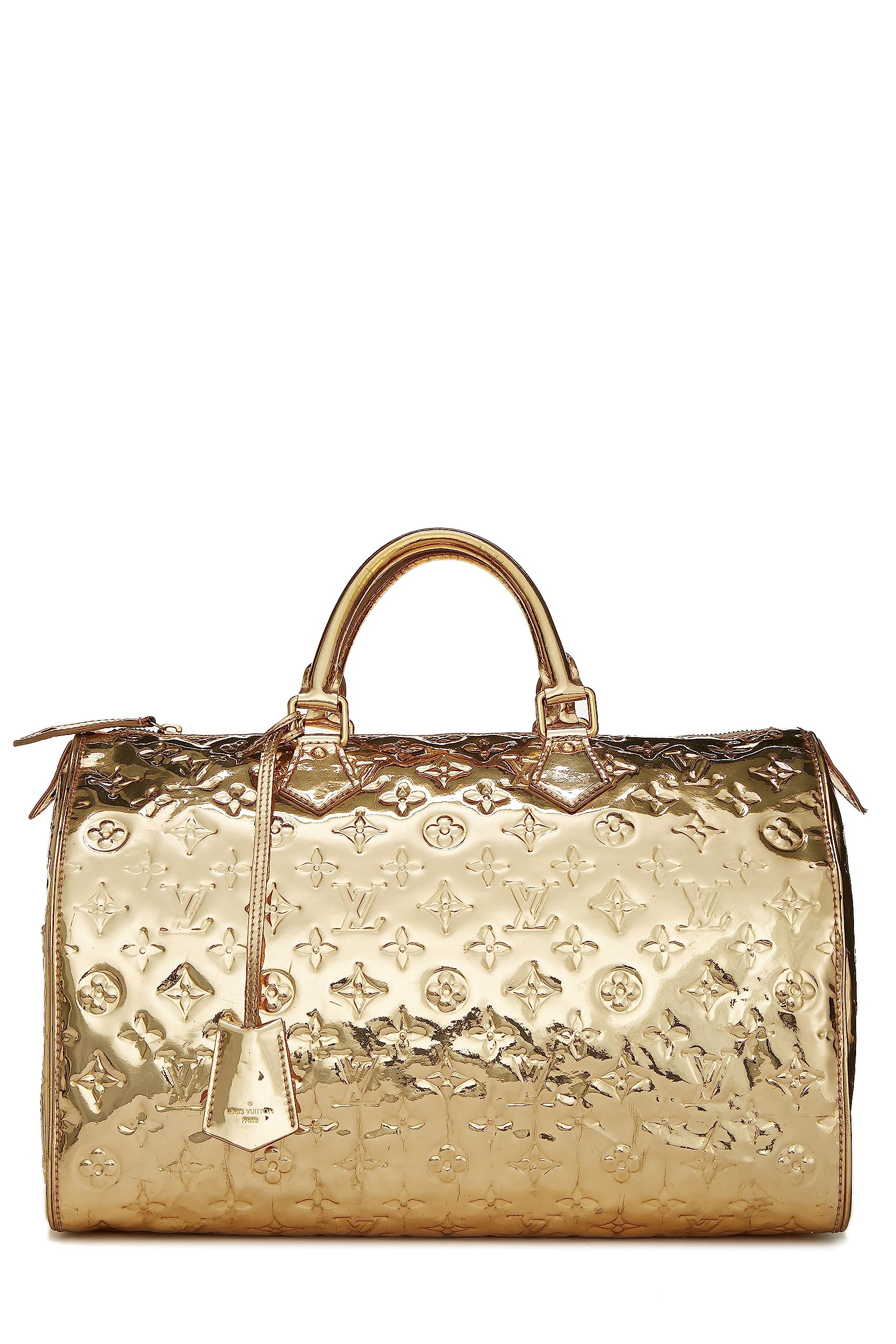 Louis Vuitton, Pre-Loved Gold Monogram Miroir Speedy 35, Gold