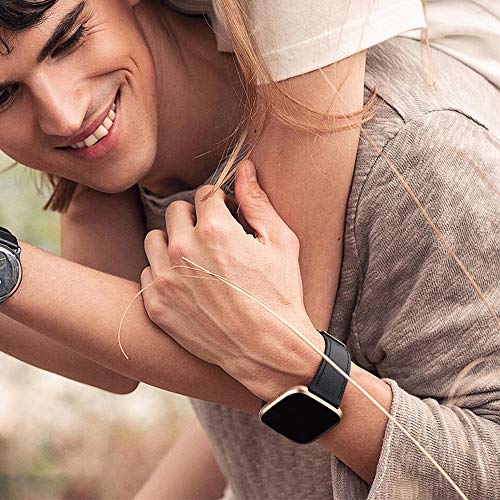 Vancle band Compatible with Samsung Galaxy Watch 5 40mm 44mm/Watch 5 Pro 45mm/Galaxy Watch 4 Classic 42mm 46mm Women Men, Leather Strap Replacement for Samsung Galaxy Watch 4/5