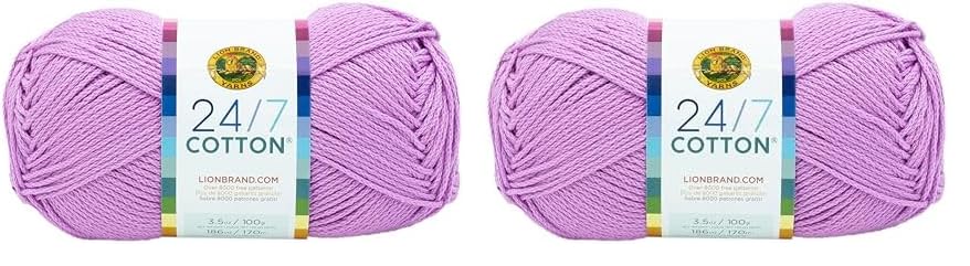 (1 Skein) 24/7 CottonÂŽ Yarn, Orchid (Pack of 2)