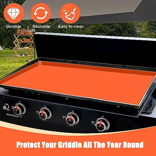 Sharllen Silicone Griddle Mat for Blackstone 17"Griddle, Heavy Duty Food Grade Silicone Mat Cover Protect Your Griddle from Rodents, Insect, leaves and Rust - All Season BBQ Grill Protective Cover