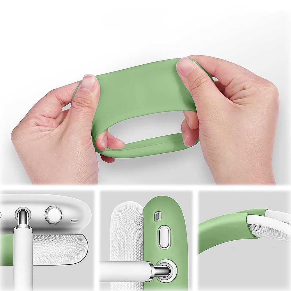 SaharaCase Silicone Combo Kit Case for Apple AirPods Max Headphones [Rugged] Headphone Protection Antislip Grip Slim Fit (Green)