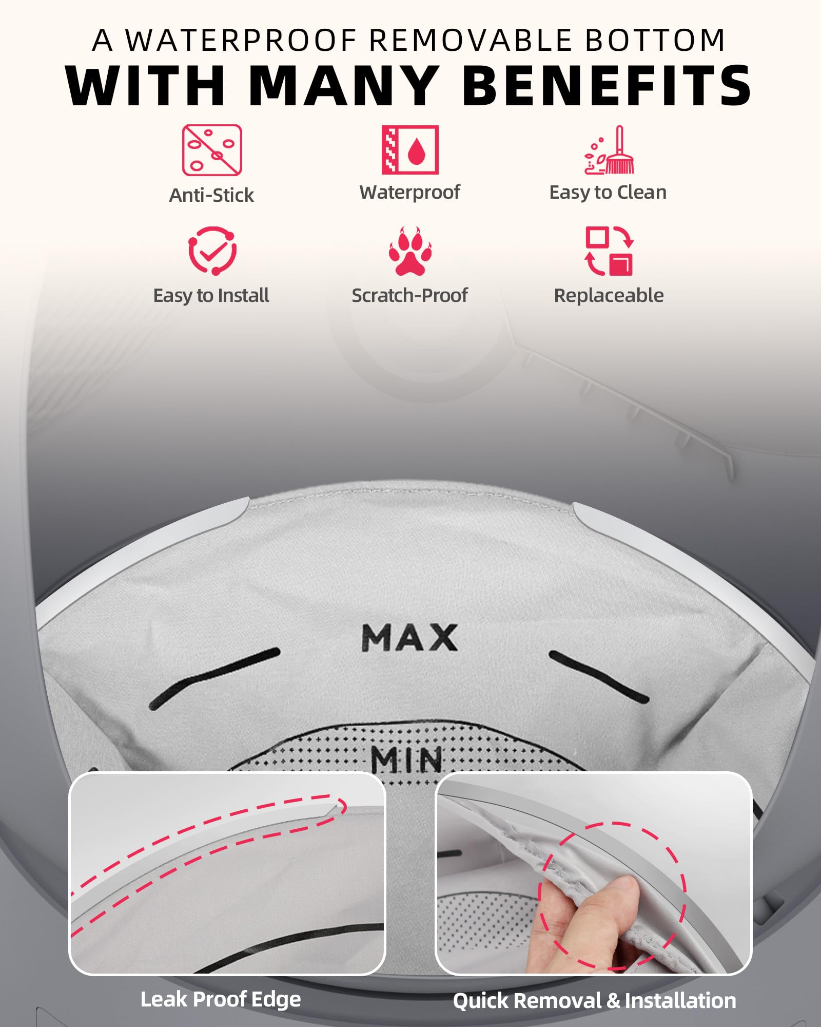 Self Cleaning Cat Litter Box with APP Control,No More Scooping Automatic Cat Litter Box with mmWave Sensor for Multiple Cats,Excellent Odor Removal,57L Extra Large Space,Ultra-Quiet Robot Litter Boxes