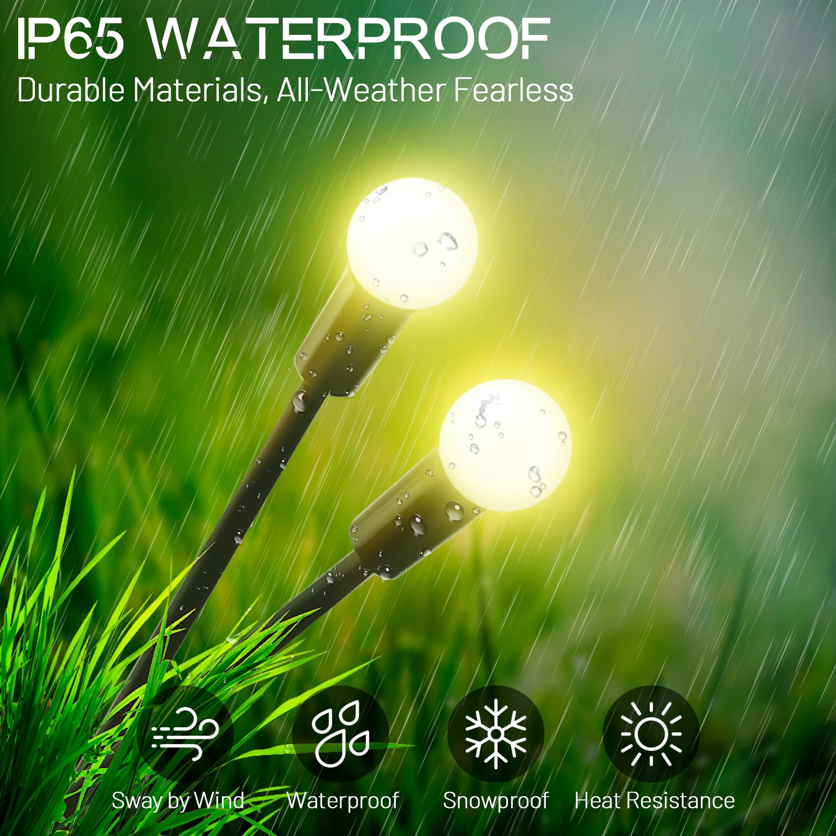 Msqlnde Solar Garden Lights, 8 Pack 80 LED Solar Lights Outdoor Waterproof,New Upgraded Firefly Pathway Lights Sway by Wind for Outside Yard Patio Walkway Decoration