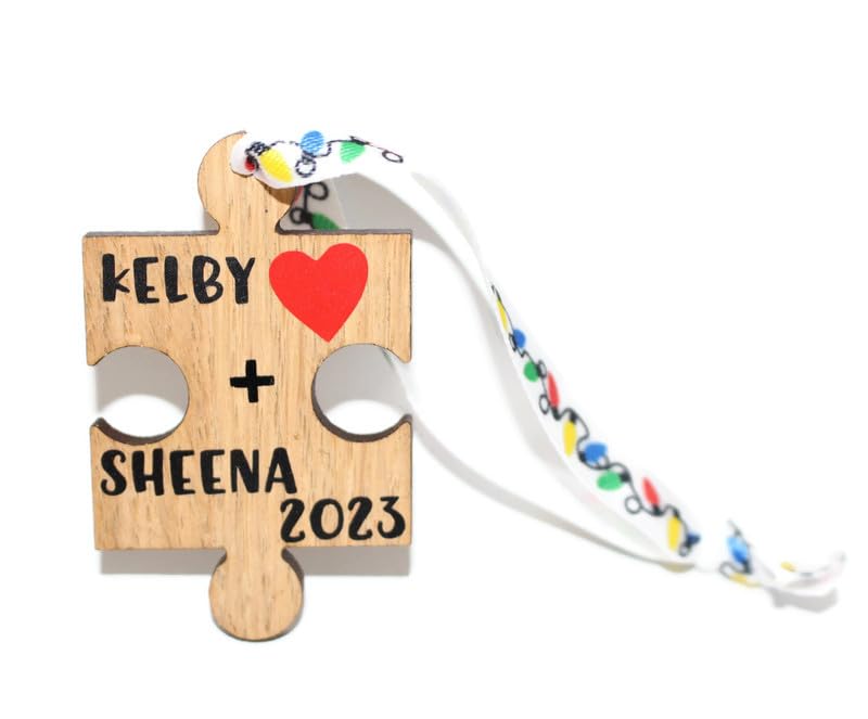 Hiding Place Boutique, Handmade Puzzle Teacher Ornament, Autism Kindergarten Classroom Christmas Personalize Pre K Gift Graduation Elementary Retirement Squad Crew Lunch Science Math Reading Writing