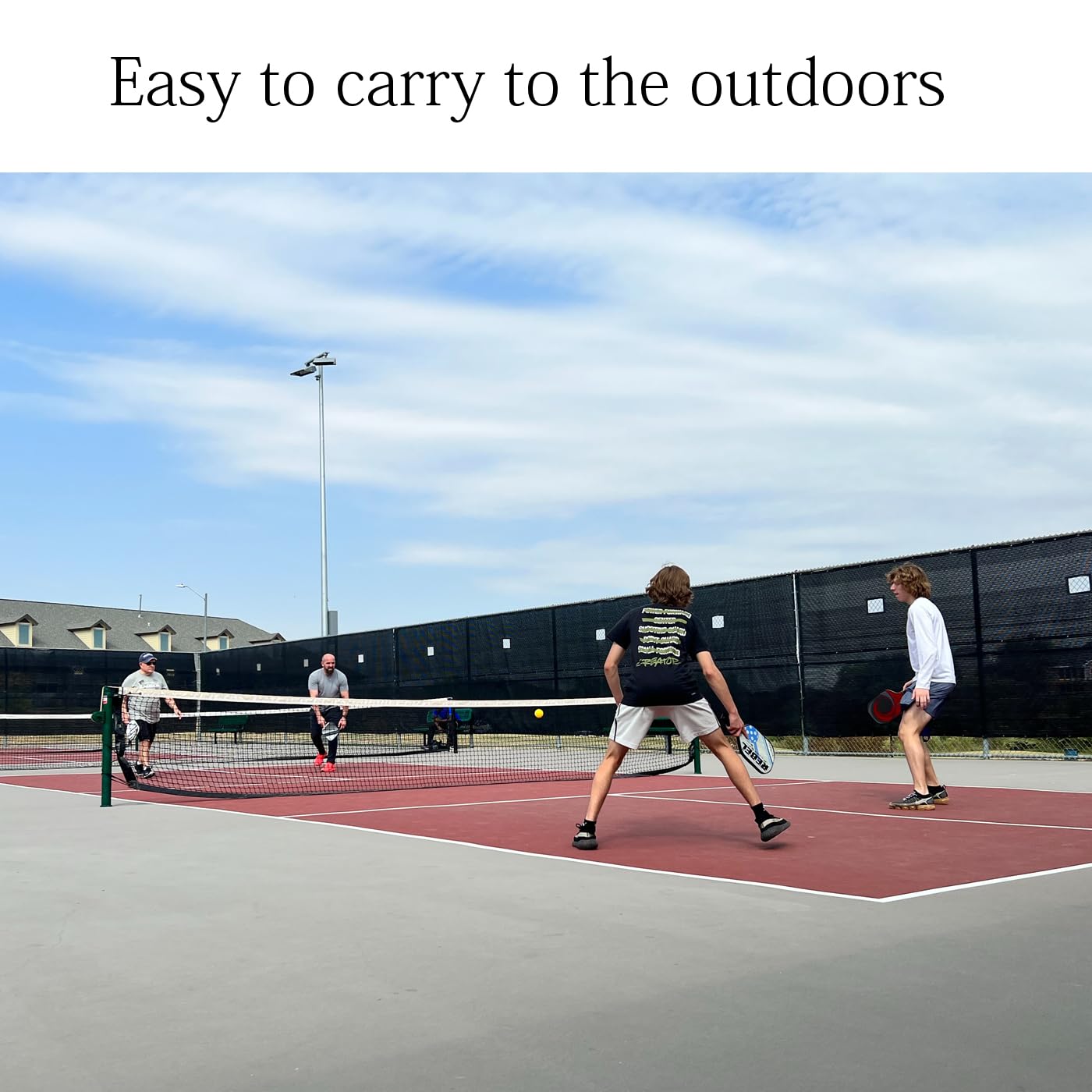 Pickleball Replacement Net for Indoor Outdoor Fits Most Free-Standing Pickle Ball Frame Come with Outdoor Pickleballs for Portable Pickleball Net System