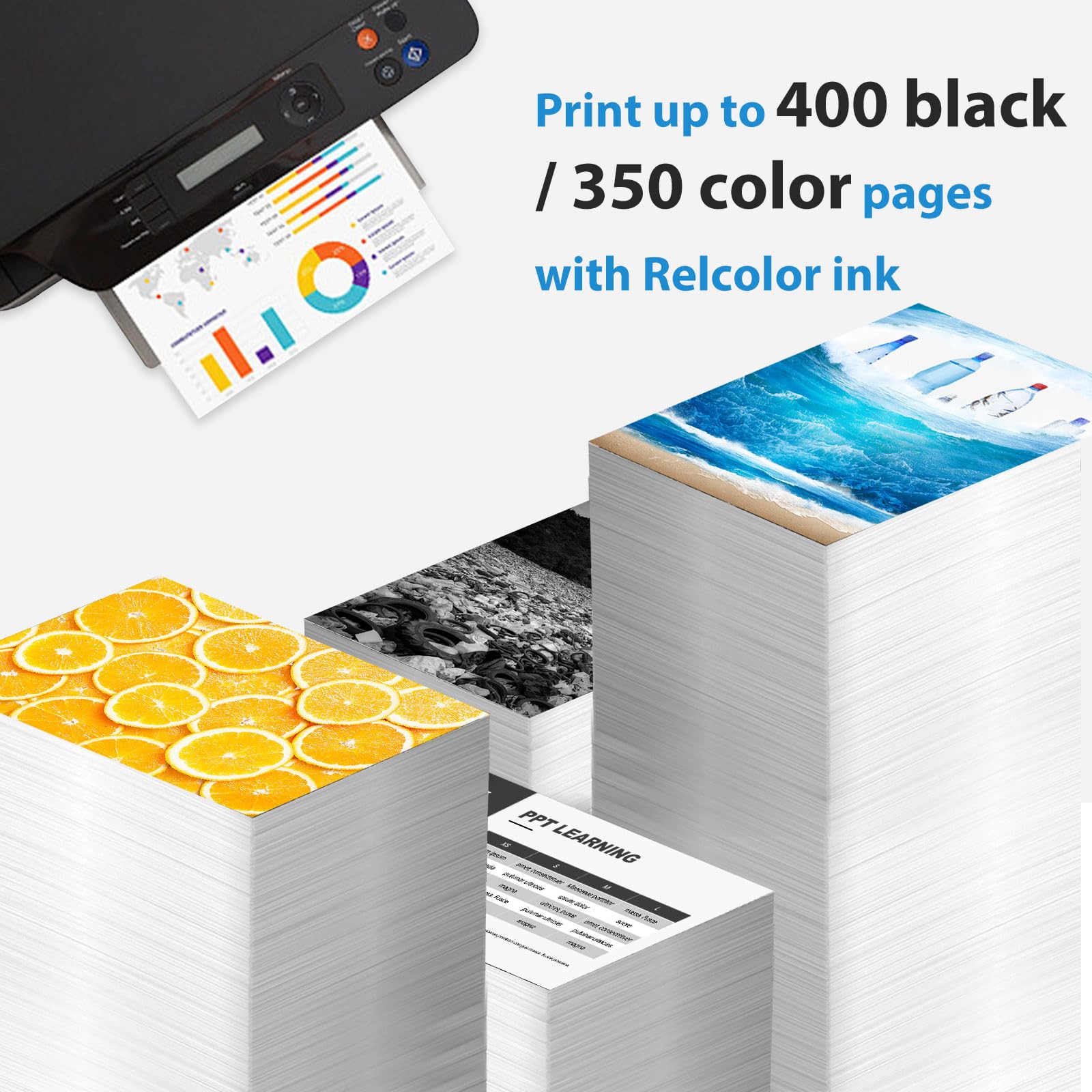 243XL Black Compatible Ink Cartridge Replacement for Canon 243 PG-243 XL PG243 245 245xl PG245 BK Work for MX490 MX492 MG2522 MG2922 TR4520 TR4522 TS3322 TS3122 TS202 Printer (Black, 2-Pack)