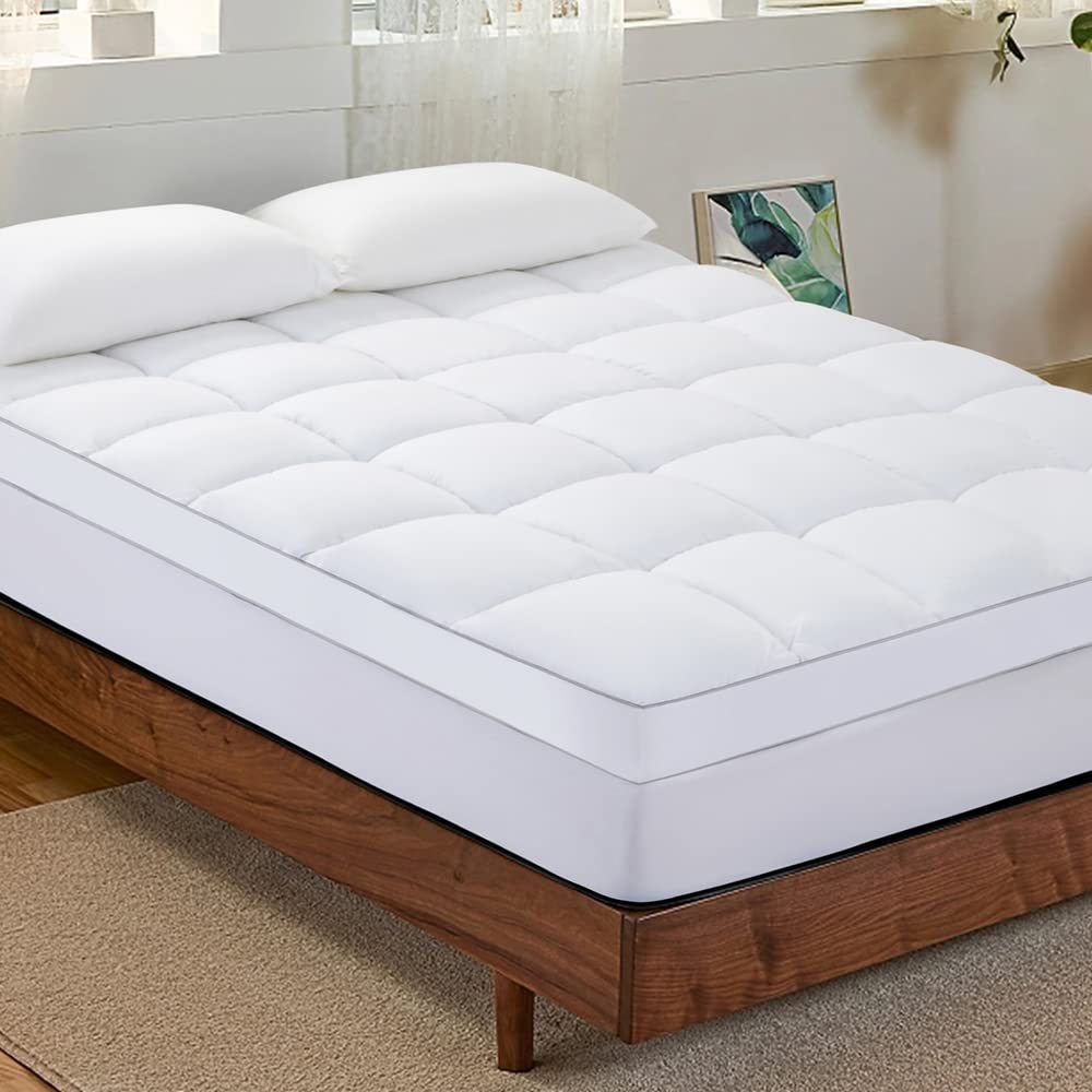 songlibin Mattress Topper,Extra Thick Mattress Pad for Back Pain,Cooling Mattress Cover with 21'' Deep Pocket, Breathable Bed Topper for Hot Sleeper(White), King(78''Ć80'') (JMCL5-20230603)