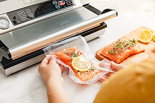 Avid Armor Vacuum Sealer Bags Rolls 4 Pack 11" x 25' Rolls for Foodsaver, Seal a Meal Vacuum Sealer Machines BPA Free Heavy Duty for Sous Vide or Meal Prep Fits Inside Storage Compartment Total 100 Feet Length