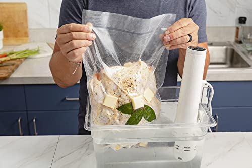 Avid Armor Vacuum Sealer Bags Rolls 4 Pack 11" x 25' Rolls for Foodsaver, Seal a Meal Vacuum Sealer Machines BPA Free Heavy Duty for Sous Vide or Meal Prep Fits Inside Storage Compartment Total 100 Feet Length