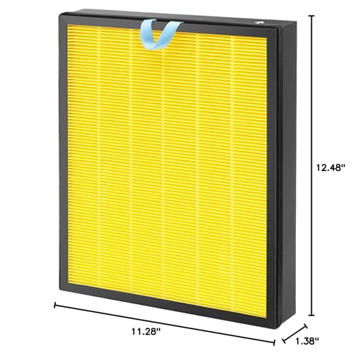 Vital 100S Pet Care Replacement Filter Compatible with LEVOIT Vital 100S Air Purifier, H13 True HEPA and High-Efficiency Activated Carbon Filter, Vital 100S-RF-PA (LRF-V102-YUS), 1 Pack, Yellow