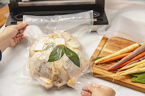 Avid Armor Vacuum Sealer Bags Rolls 4 Pack 11" x 25' Rolls for Foodsaver, Seal a Meal Vacuum Sealer Machines BPA Free Heavy Duty for Sous Vide or Meal Prep Fits Inside Storage Compartment Total 100 Feet Length