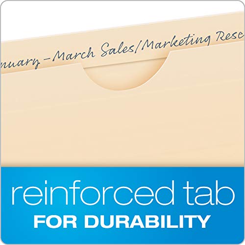 Pendaflex File Jackets, Flat, No Expansion, Manila, Letter Size, Straight Cut Tab, 100/Box (24990)