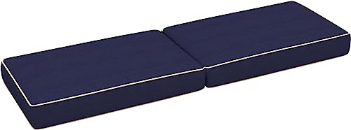 Creative Living Outdoor Bench/Settee/Swing Cushion with Four Patio Decorative Pillows, 59'', Navy