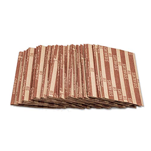 Half Dollar Coin Wrappers, 100 Flat Striped Coin Wrappers