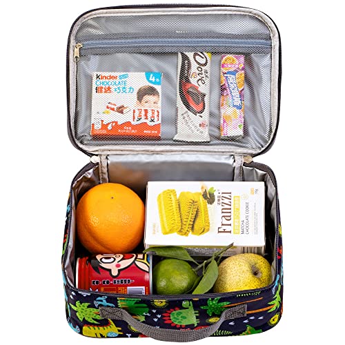 Lunch Bag Kid,Dinosaur Lunch Box For Kids Boys Insulated Lunch Bag For Toddler,Reusable Lunch Bag With Waterproof Liner,Soft Lining Keeps Food Fresh In School Lunchboxes,Small Portable Lunch Bag