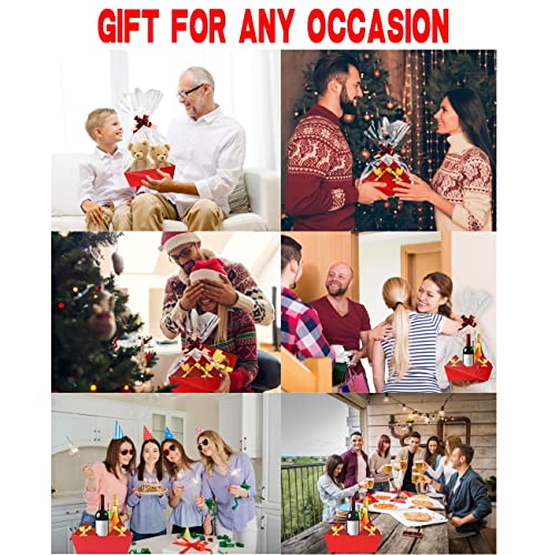 Basket For Gifts Empty, 5 Pack Sturdy Empty Gift Basket Kit With Handles, Red Cardboard Empty Gift Baskets To Fill Bulk For Holiday, Birthday, Christmas, Valentines Day And Any Occasion