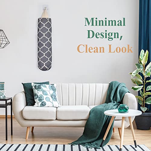 Plastic Bag Holder, Washable Grocery Bag Holder for Plastic Bags, Durable Plastic Bag Storage Dispenser with Hanging Loop, Wall Mount Trash Bag Dispenser for Home Kitchen Cabinet (Dark Grey)