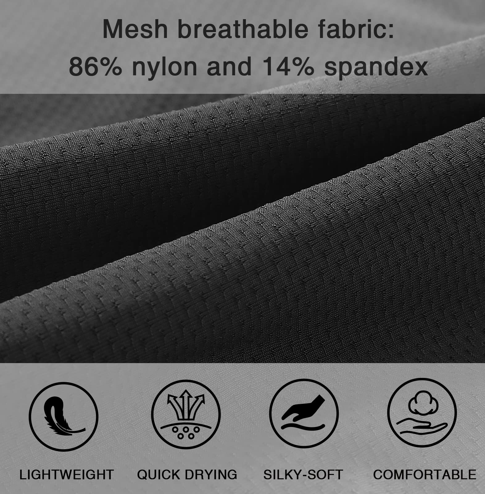 RHYFF Womens Underwear Breathable Mesh Bikini Panties Stay Fresh Ladies Panty Stretches Soft Hipster Briefs Travel Underpants(R7002-Black-XL)