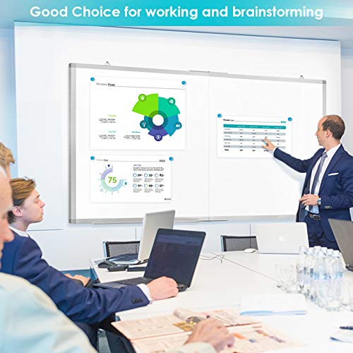 Large Magnetic Whiteboard, maxtek 72 x 40 Magnetic Dry Erase Board Foldable with Marker Tray 1 Eraser 3 Markers and 6 Magnets| Wall-Mounted Aluminum Memo White Board for Office Home and School
