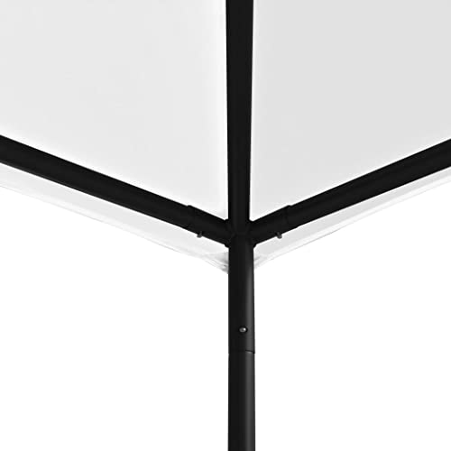 Barbecue Hard-top Pavilion Terrace Gazebo Outdoor Gazebo Gazebo 13.1'x13.1'x9.8' White 0.6 oz/ft² for Backyard Patio Lawn Garden