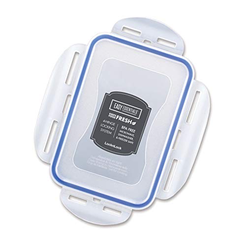 LocknLock Easy Essentials Food Storage lids/Airtight containers, BPA Free, 14 Piece - Tall Rectangle, Clear