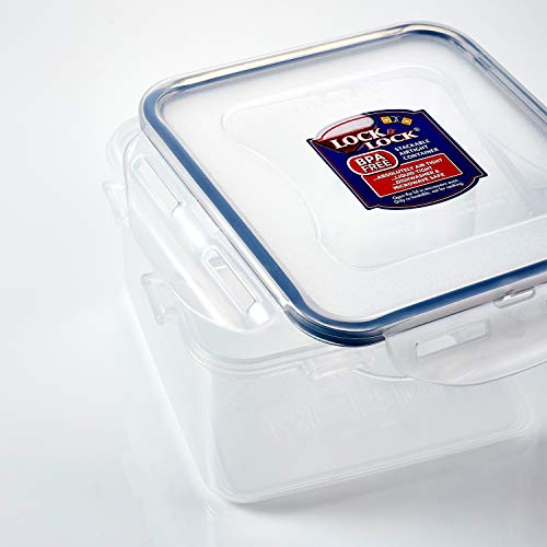 LocknLock Easy Essentials Food Storage lids/Airtight containers, BPA Free, 14 Piece - Tall Rectangle, Clear
