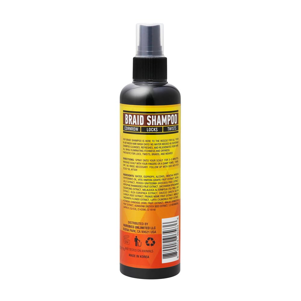 AllDay Locks Rinse-Free Shampoo | Cleansing, Refreshing Formula | Eliminates Itchiness, Dryness | For Locs, Braids, Twists, Weaves | 8 oz