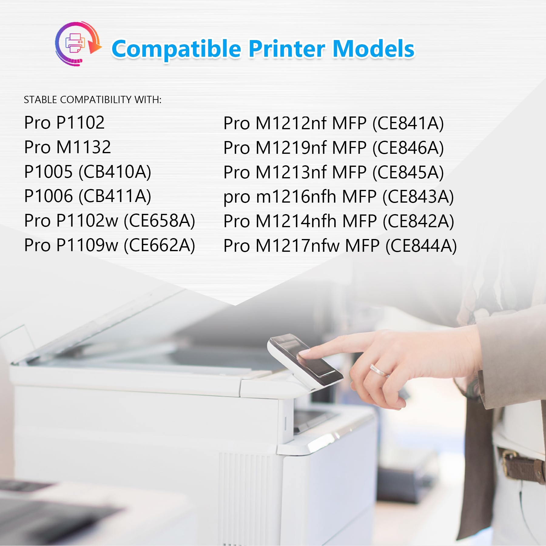85A Black Toner Cartridge with Chip (2-Pack) | Replacement for HP85A Works with Pro M1212nf M1217nfw M1214nfh M1216nfh M1219nf MFP; Pro P1102w P1109w P1005 P1006 M1132 Printer | CE285D, 85A Toner 2PK