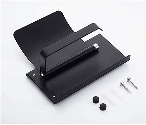 Wall Mounted Toilet Paper Holder with Shelf, No Drilling Stainless Steel Toilet Roll Holder for Bathroom Kitchen Restaurant Toilet Paper Holder