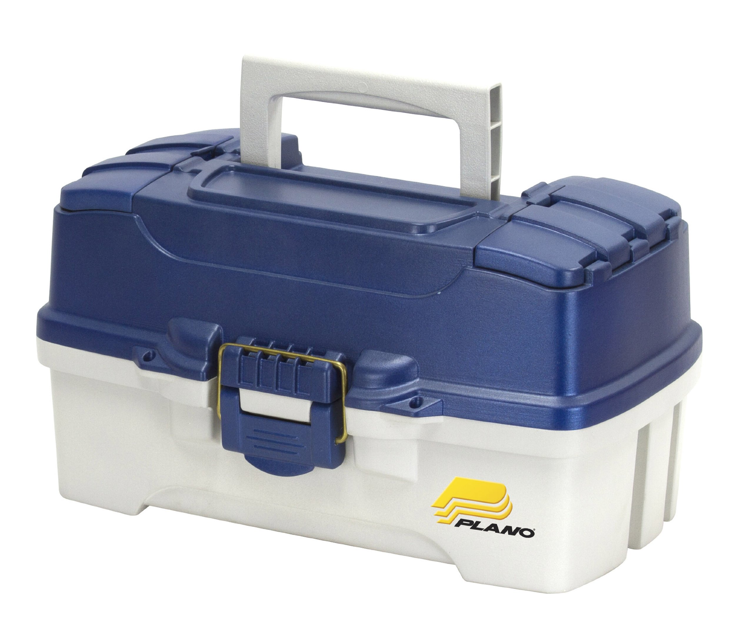 Plano 2-Tray Tackle Box with Dual Top Access, Blue Metallic/Off White, Premium Tackle Storage, 620206, One Size & Flambeau Outdoors 6382TB 2-Tray - Classic Tray Tackle Box - Blue/Gray