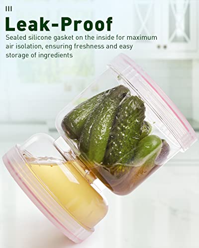 AIxibu Pickle Jar with Strainer Flip,40oz Pickle Flip Jar With Double Leak Proof,Food Storage Container of Pickles(1PCS)