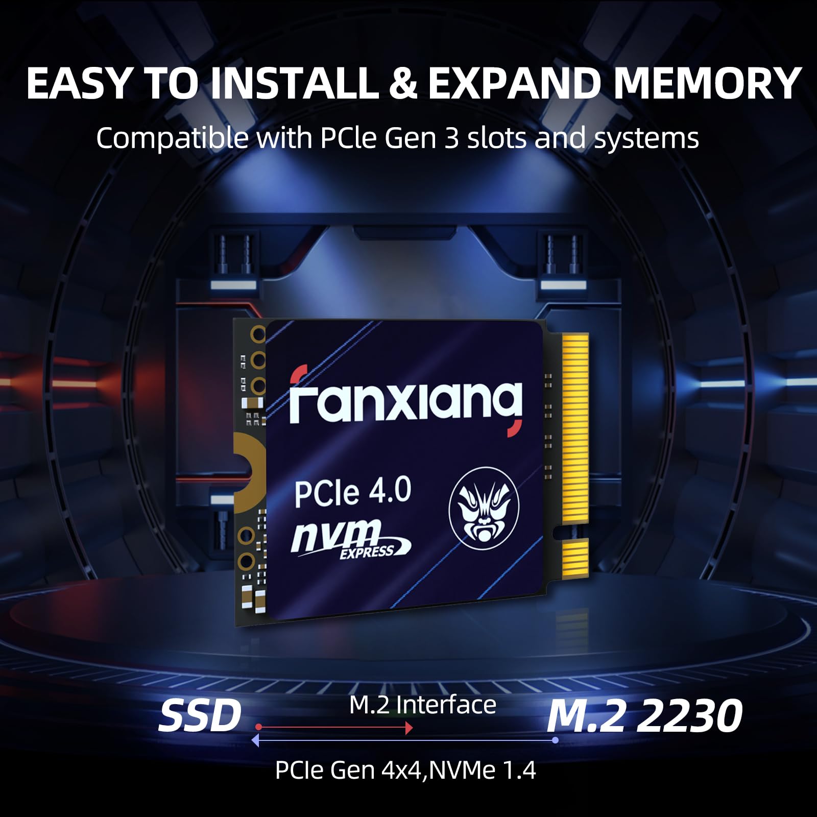 fanxiang S700 M.2 2230 1TB NVMe SSD PCIe 4.0 Internal Solid State Drive, Up to 5000MB/s, Compatible with Steam Deck and Surface Pro