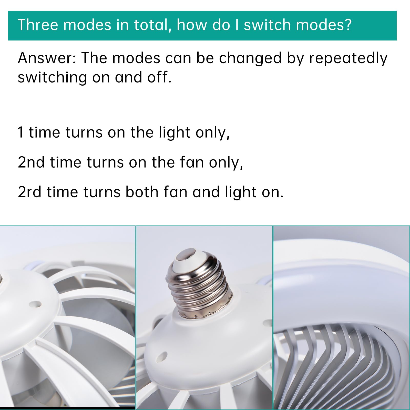 CICIYIG Small Ceiling Fan Indoor with Lights Bulb 10" E26 Screw Base Enclosed Ceiling Fan with Lights 30W Low Profile Ceiling Light Fan for Kitchen Garage RV Basement Socket Fan Light 6500K (White-1)