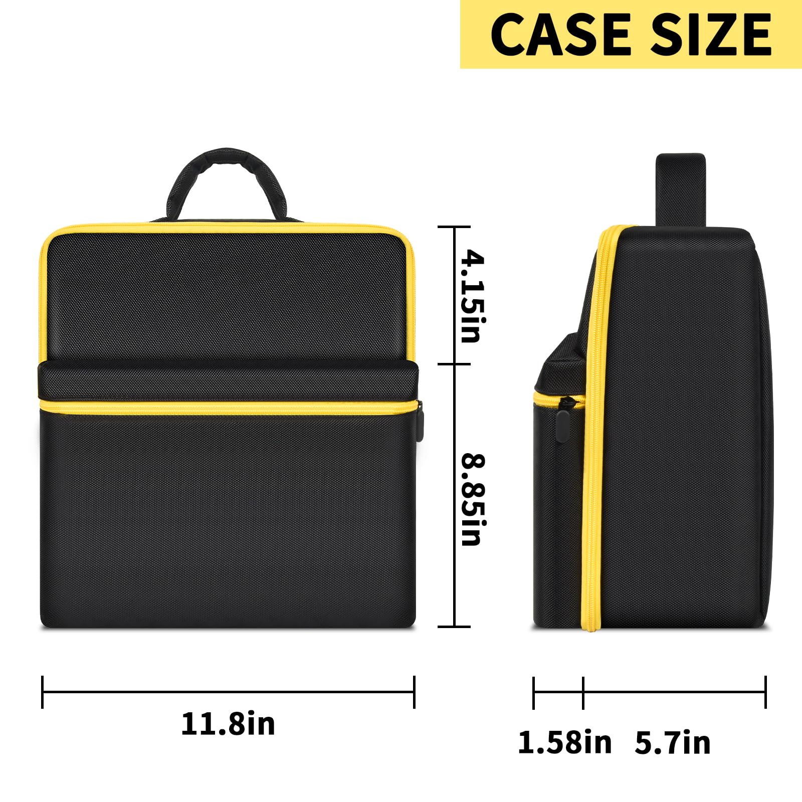 Car Battery Jump Starter Bag Compatible with DEWALT DXAEJ14 Digital Portable Power Station Air Compressor. Portable Battery Charger Carrying Holder for Power Inverter, Charging Cord (Case Only)