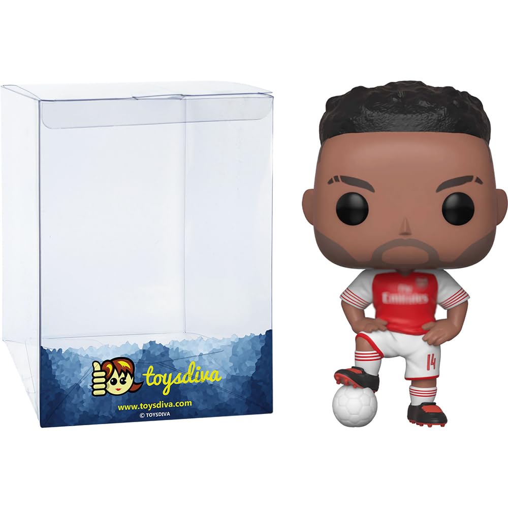 Pierre-Emeric k Aubameya n g: P o p ! Football Vinyl Figurine Bundle with 1 Compatible 'ToysDiva' Graphic Protector (012-29211 - B)