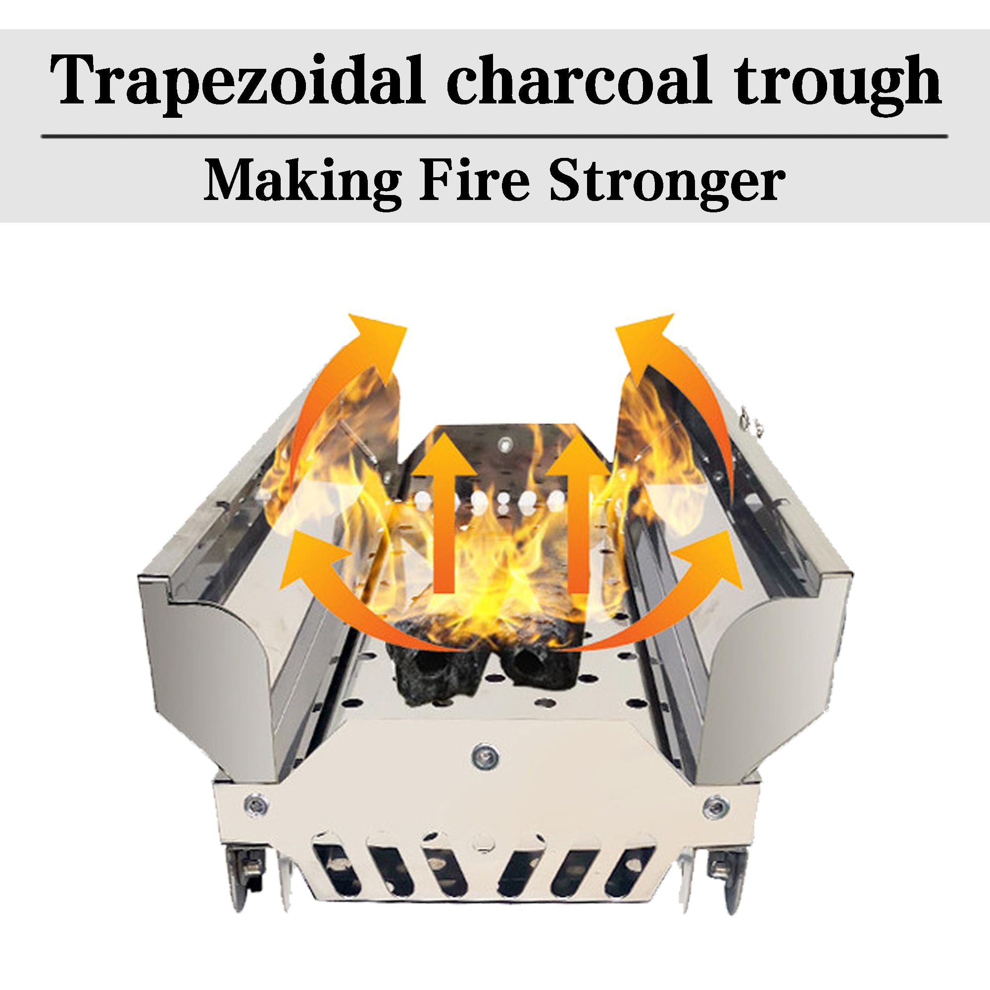Portable Charcoal Grill 18 inch, Folding BBQ Grill Portable Grill with Reinforce Support Frame, Alloy Steel Table Top Grill Charcoal for Outdoor Cooking,Camping,Backyard Barbecue