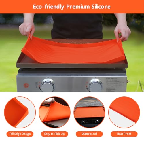 Silicone Mat Cover for Blackstone Griddle 22 Inch, 22" Griddle Mat All Season Cooking Surface Protective Cover Heavy Duty Reusable Food Grade Silicone Mats for Blackstone Grill Flat Top