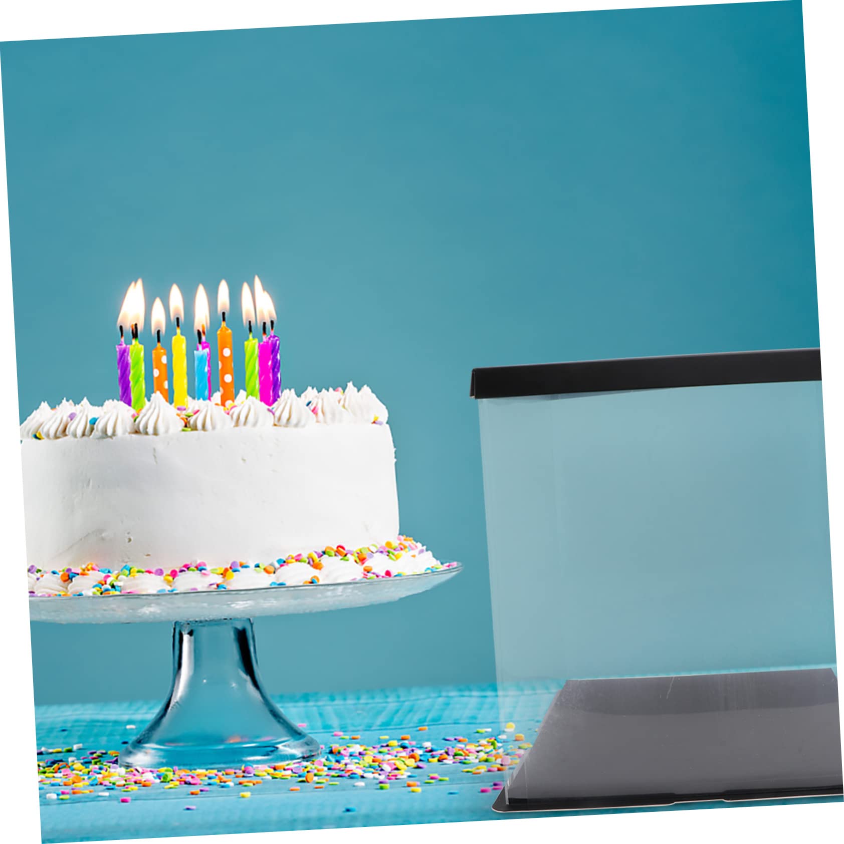 Cabilock 1Set Box transparent cake box transparent gift cake container containers with lids clear container with lid airtight bread container food containers heighten plastic dessert box