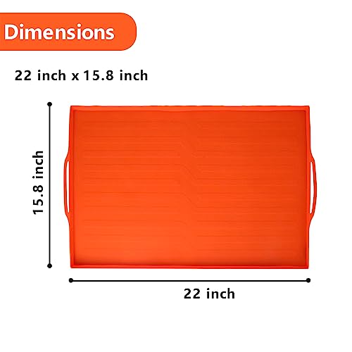 Silicone Mat Cover for Blackstone Griddle 22 Inch, 22" Griddle Mat All Season Cooking Surface Protective Cover Heavy Duty Reusable Food Grade Silicone Mats for Blackstone Grill Flat Top