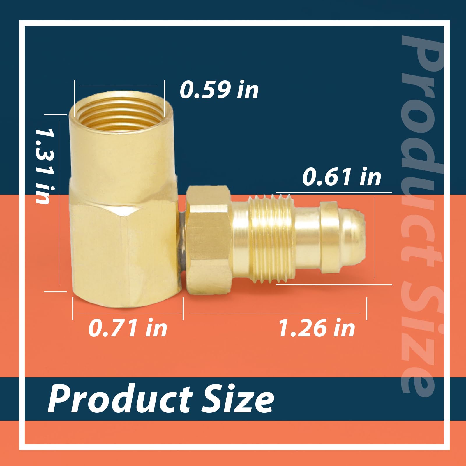 AW-407, CGA 032 Nut/NIP - 032 Body 90 Deg Elbow Argon Inert Gas Adaptor Compatible with Everlast TIG MIG Welder